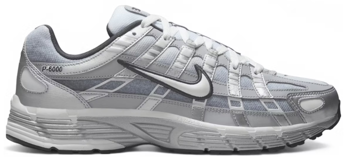 Nike P-6000 Metallic Silver Summit White-Wolf Grey – thegracesole