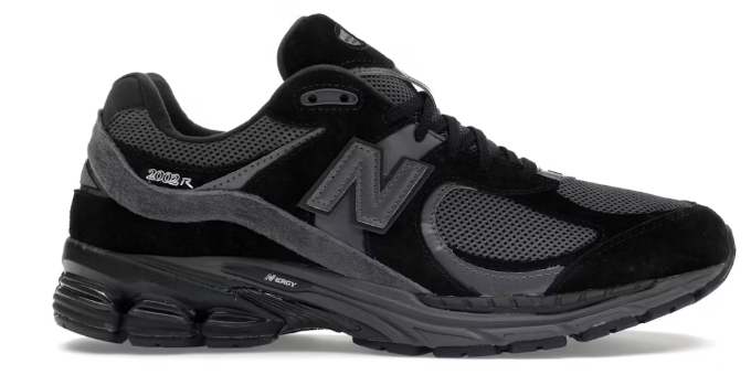 New Balance 2002R Black Dark Grey – thegracesole